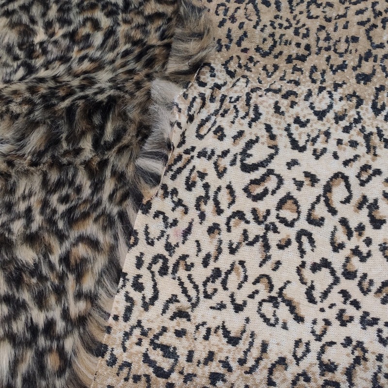 Brown Ocelot Luxury Faux Fur Fabric - AC 435
