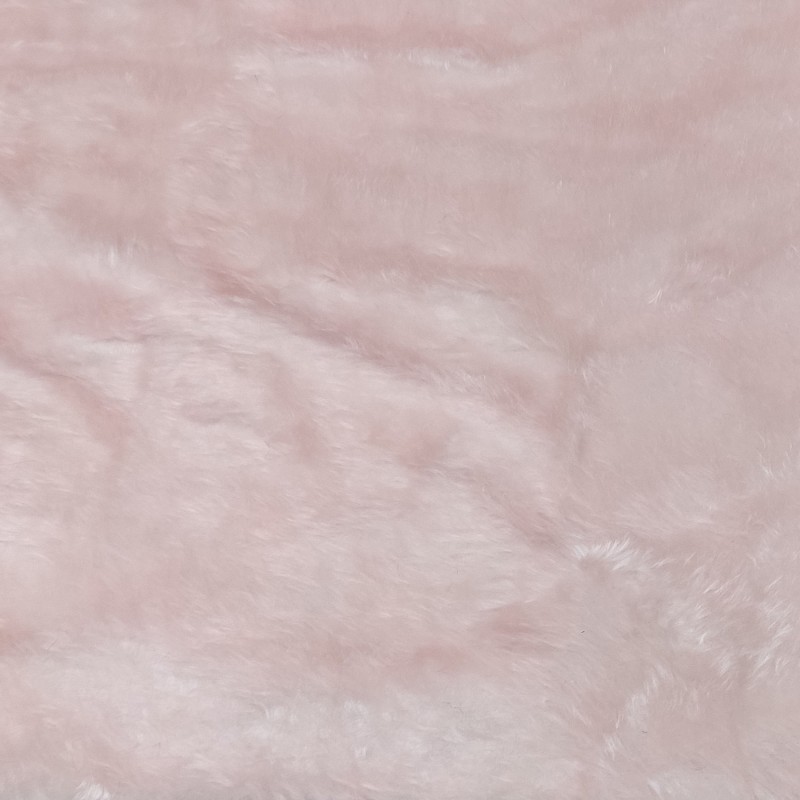 Baby Pink Standard Short Pile Faux Fur Fabric